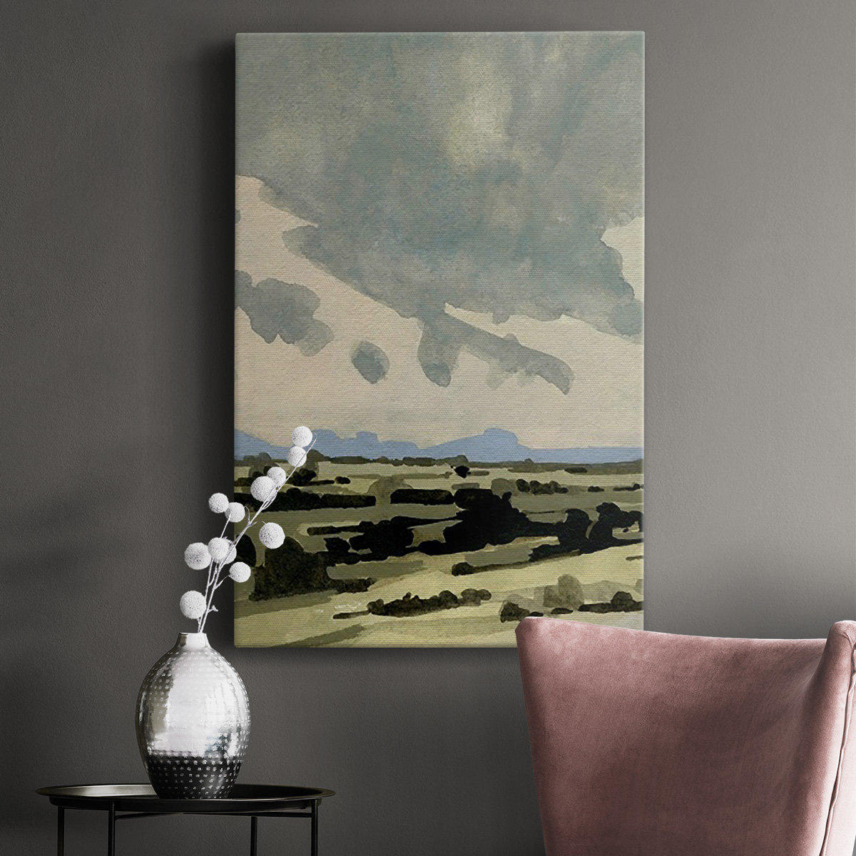 Red Barrel Studio® Pink Hazy Sky II - Wrapped Canvas Painting | Wayfair